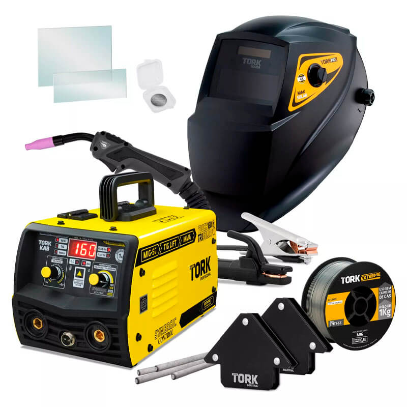 Inversora de Solda 160A Mig Tig Mma Touch Combo Bivolt Supertork ...