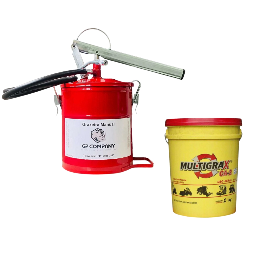 Bomba de Graxa Manual 7Kg GP Company e Graxa Para Chassi 1Kg | Casa do ...