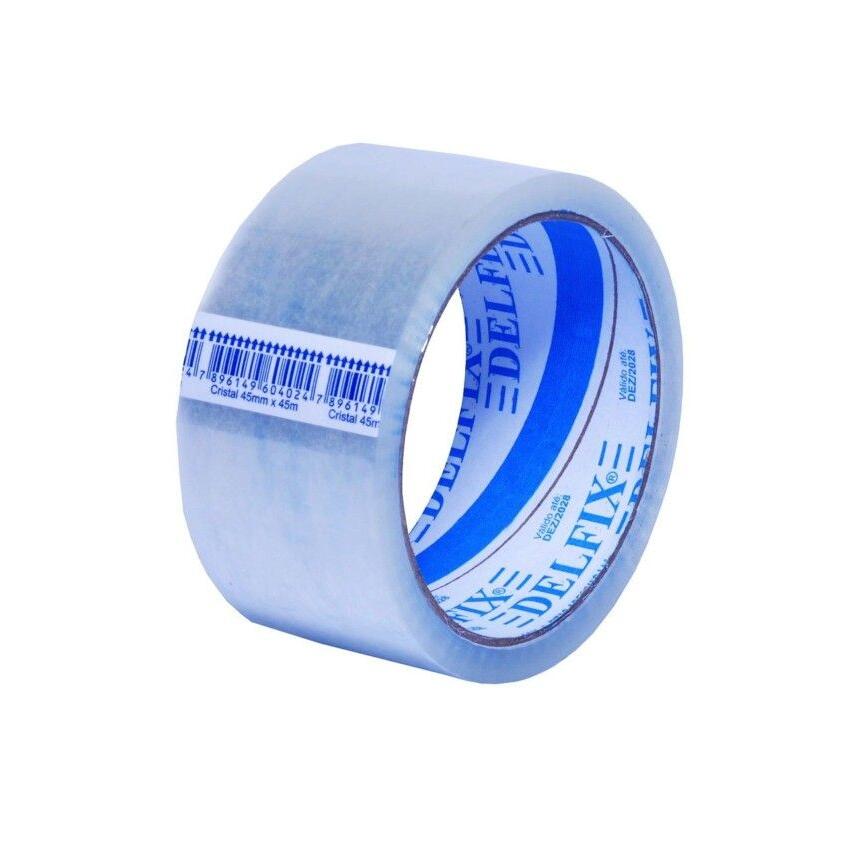 Fita Adesiva para Embalagem PVC Transparente 45mmx45m Delfix | FCW ...