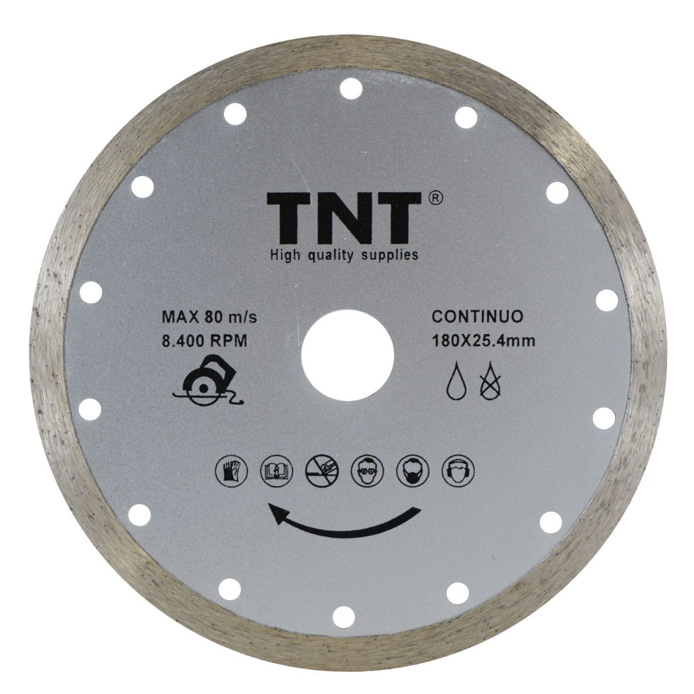 Disco Diam.180 MM Tnt Liso | TNT Ferramentas