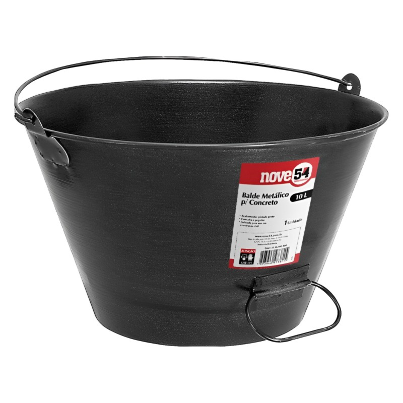 Balde Metálico para Concreto 10 Litros Nove54 em Oferta!