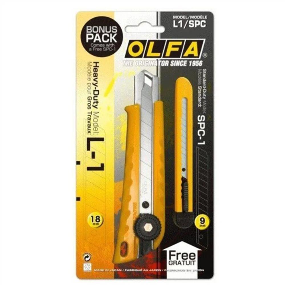 Estilete 18mm Emborrachado Olfa L-1 Precisão e Conforto