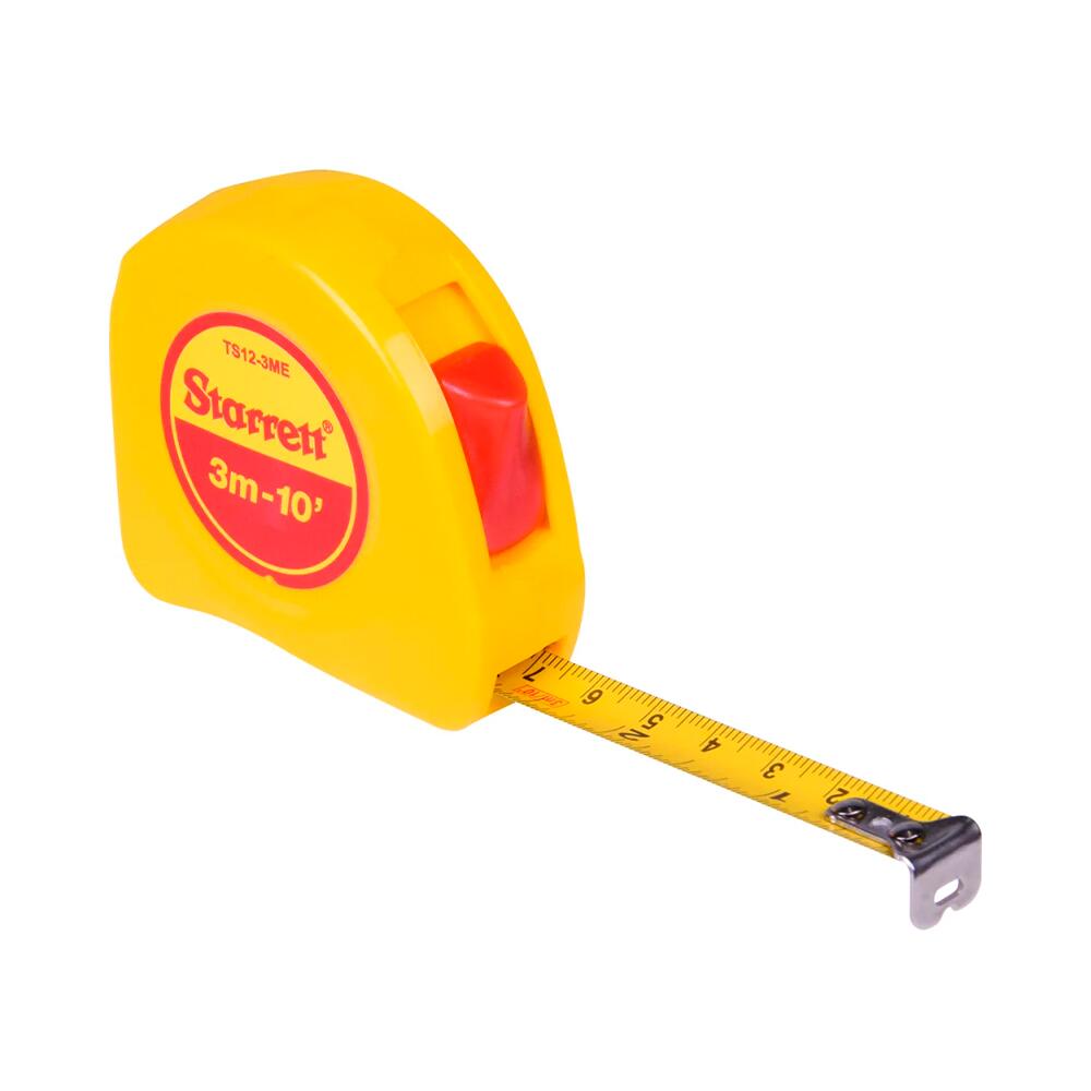 Trena de Aço 3 metros mm/pol Amarela Starrett em Oferta!