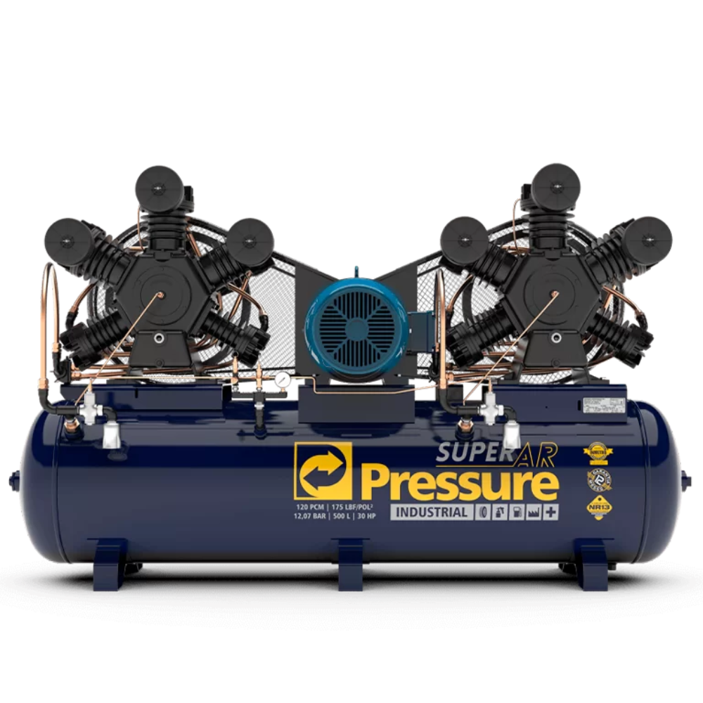 Compressor de Ar 120PCM 500L Super Ar 380/660V Trifásico Pressure é na ...