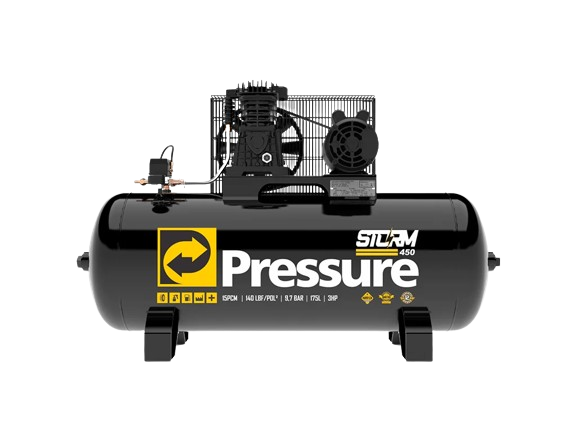 Compressor de Ar Storm 450 15/175 3hp Monofásico Pressure Globoar ...
