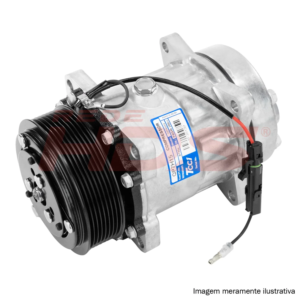 A/C Compressor 7H15 Mod. Sanden 8PK 8FIX Flex 12V (TCCI)
