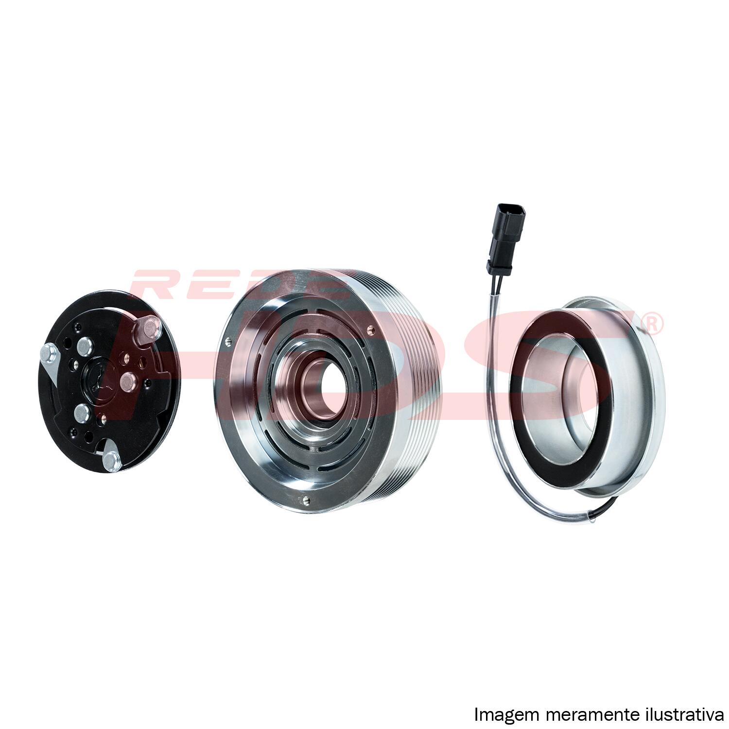 Conjunto de Embreagem 7H15 Case 8000/8000 8PK 12V Polia Grande