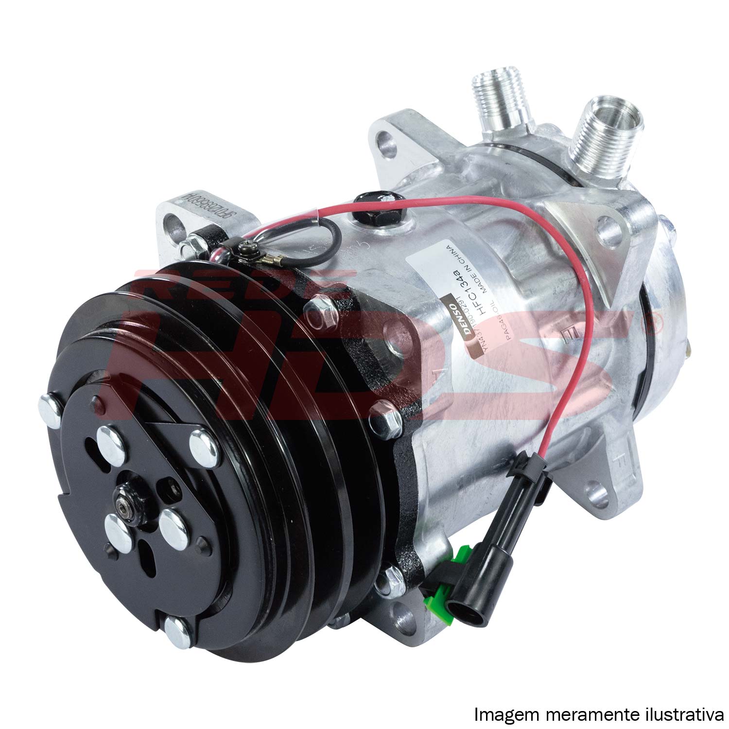 A/C Compressor Universal Denso 7H15 2V 12V 8 Fixações (OEM)