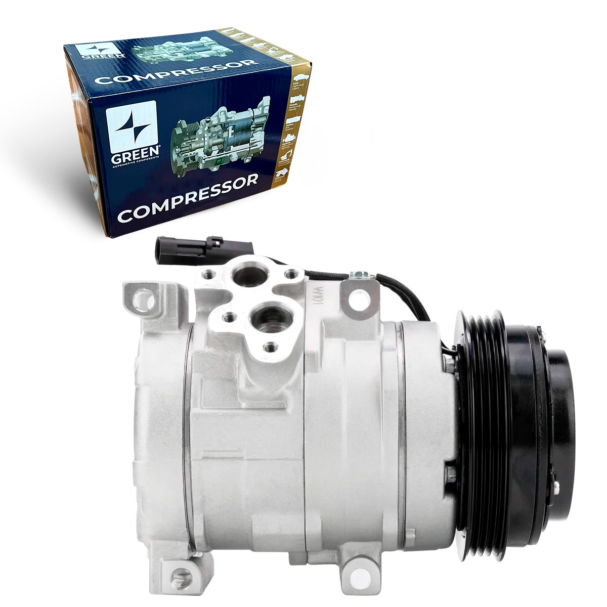 Compressor de Ac 10S15 4Pk 12V para Máquinas (Green) | Qualy Air