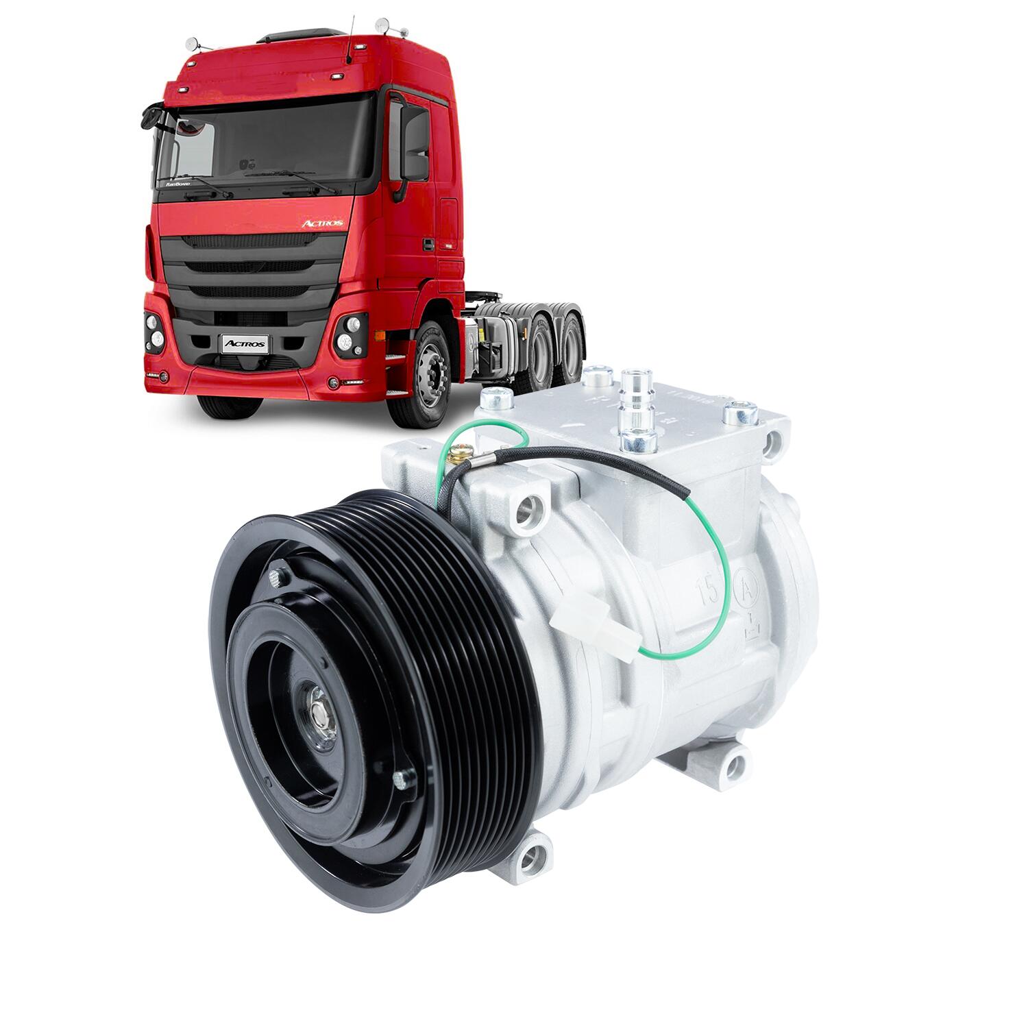 Compressor de Ar Condicionado Mercedes-Benz Actros 10Pk | Qualy Air