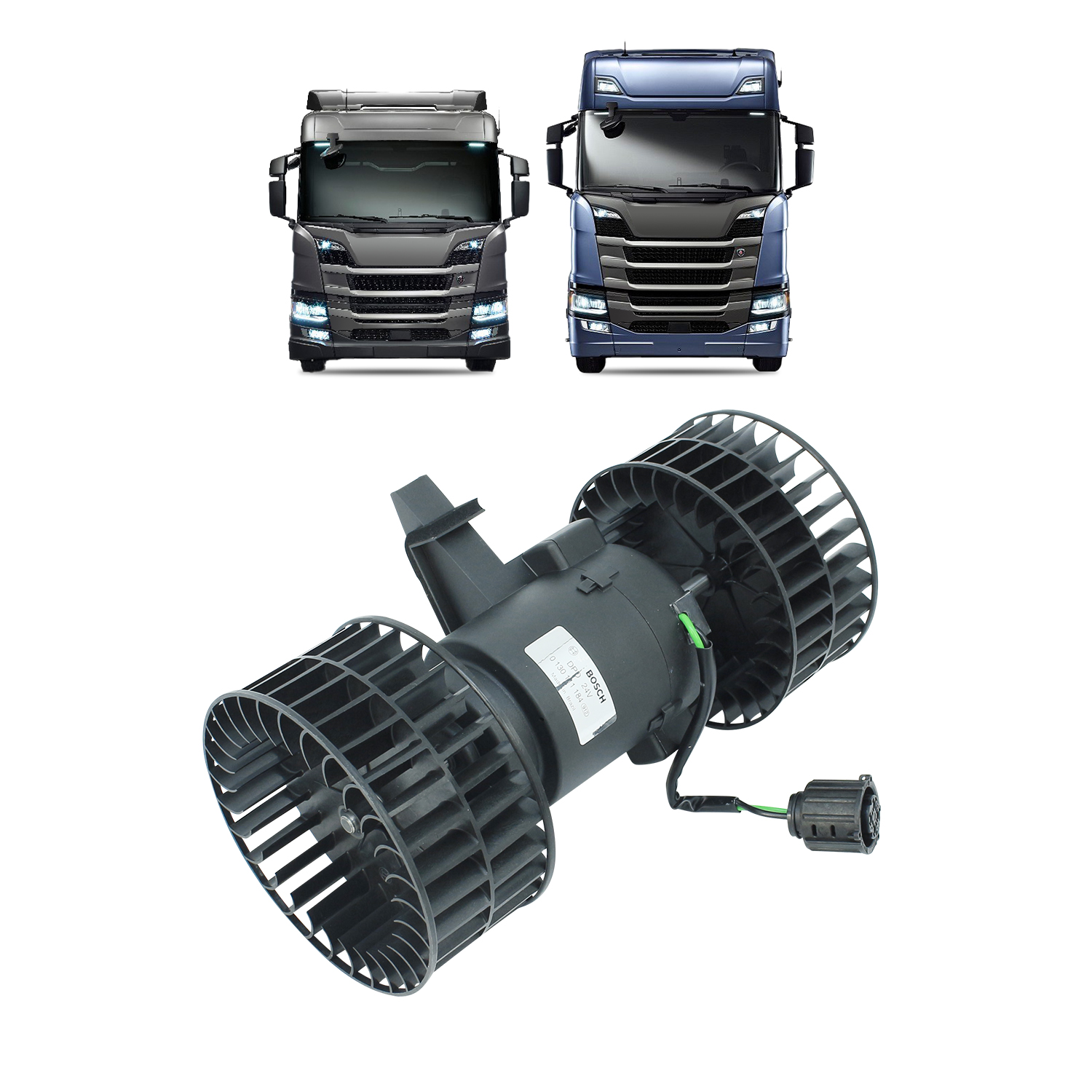 Motor Ventilador P/ Scania Serie P/R/T/4 1998 a 2008 24V... | Qualy Air