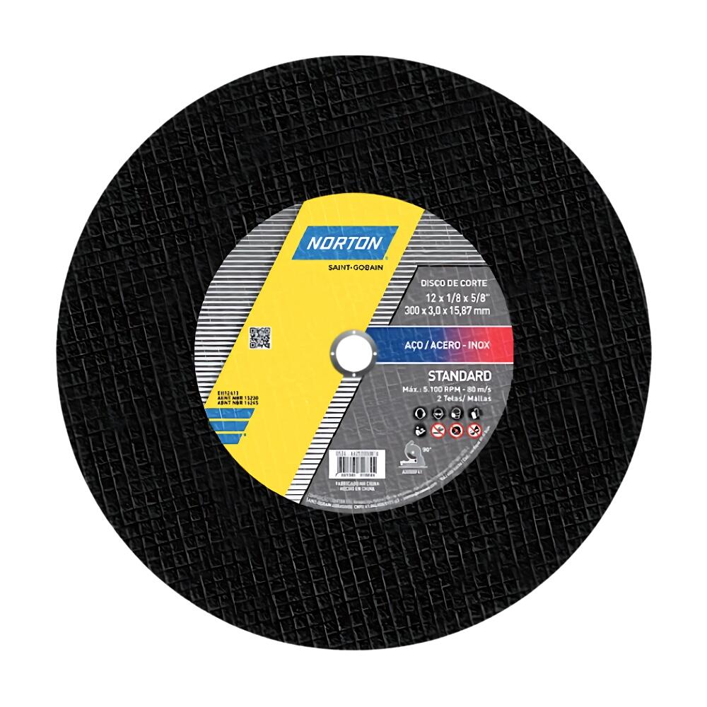 Disco de Corte para Metal 12X1/8X5/8 Norton Standard