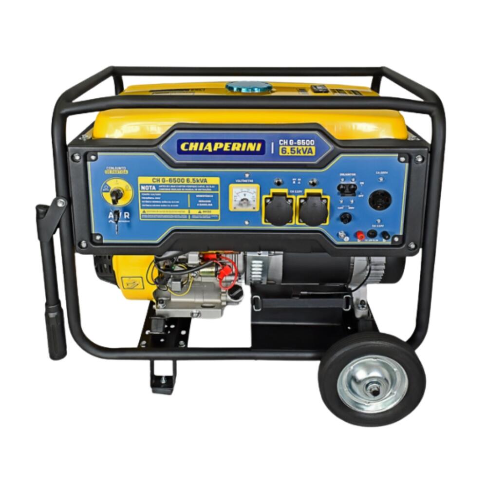 Gerador de Energia a Gasolina Motor 4T Partida Manual e Eletrica Bivolt 6,5Kva Chiaperini Ch G-6500