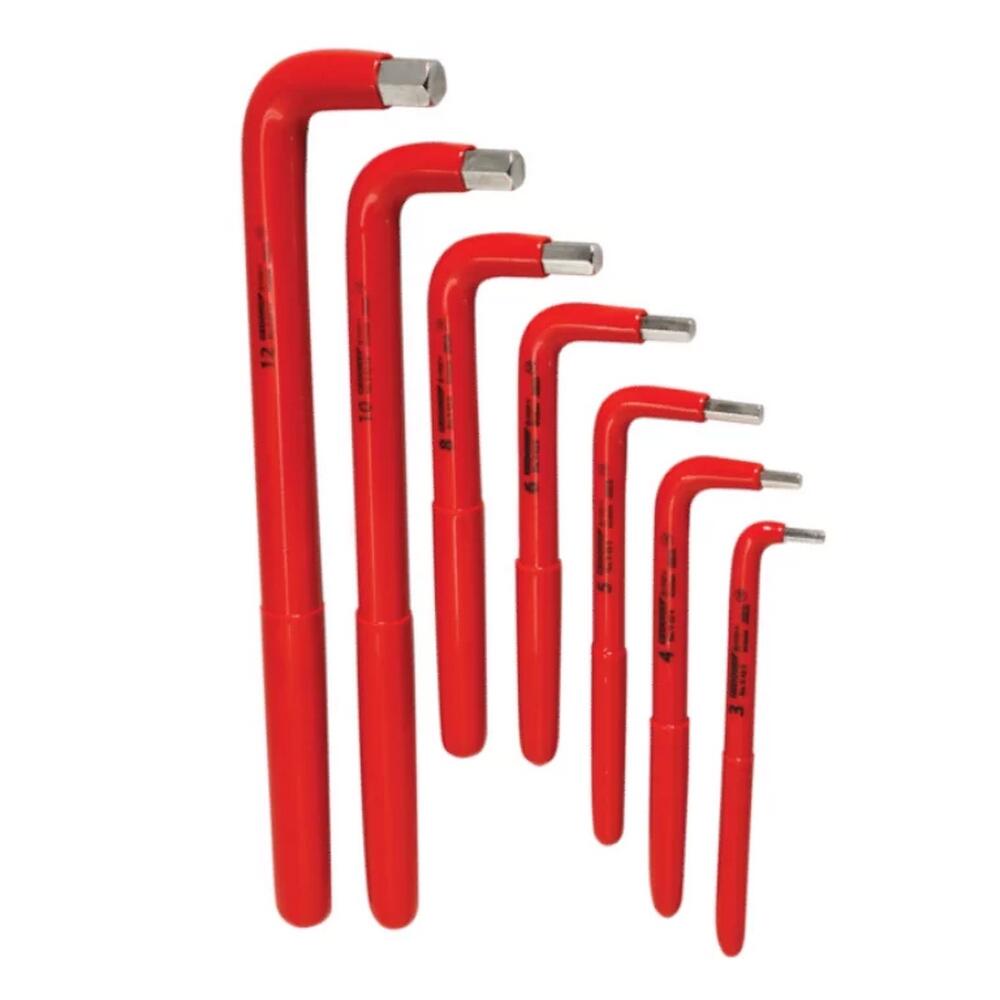 Jogo Chave Allen Isolada 1000V 7 Pcs Iec60900 Nr10 Crv 3A12Mm Gedore V42