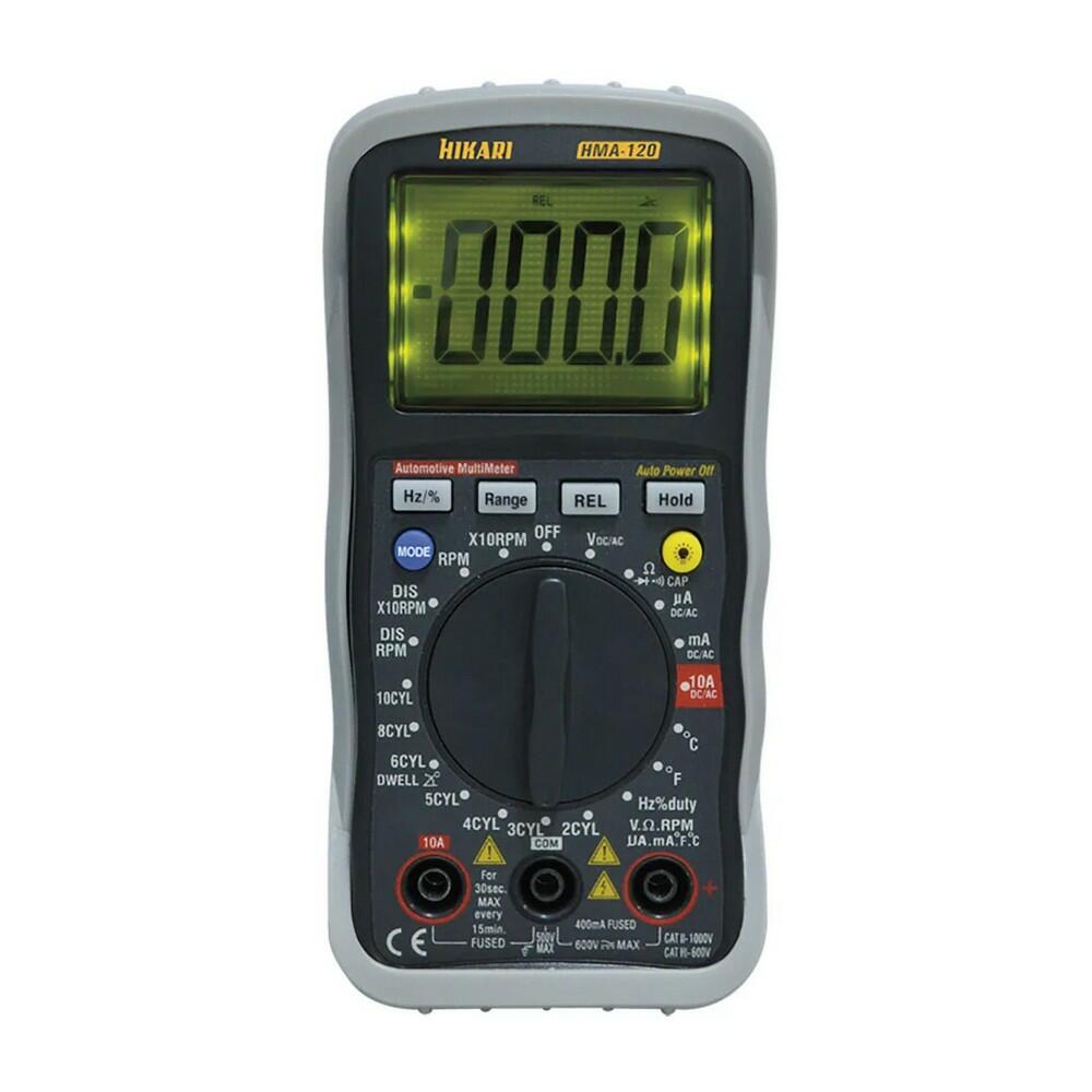Multimetro Automotivo 600V Ac/Dc Cat.ii 1000V 10A-40M Ohms Hikari Hma-120