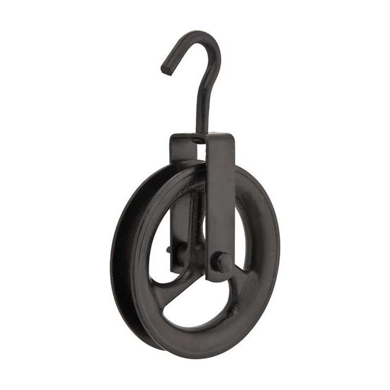 Roldana de Ferro com 1 Canal e Gancho Capacidade 200Kg 200Mm Ms N20