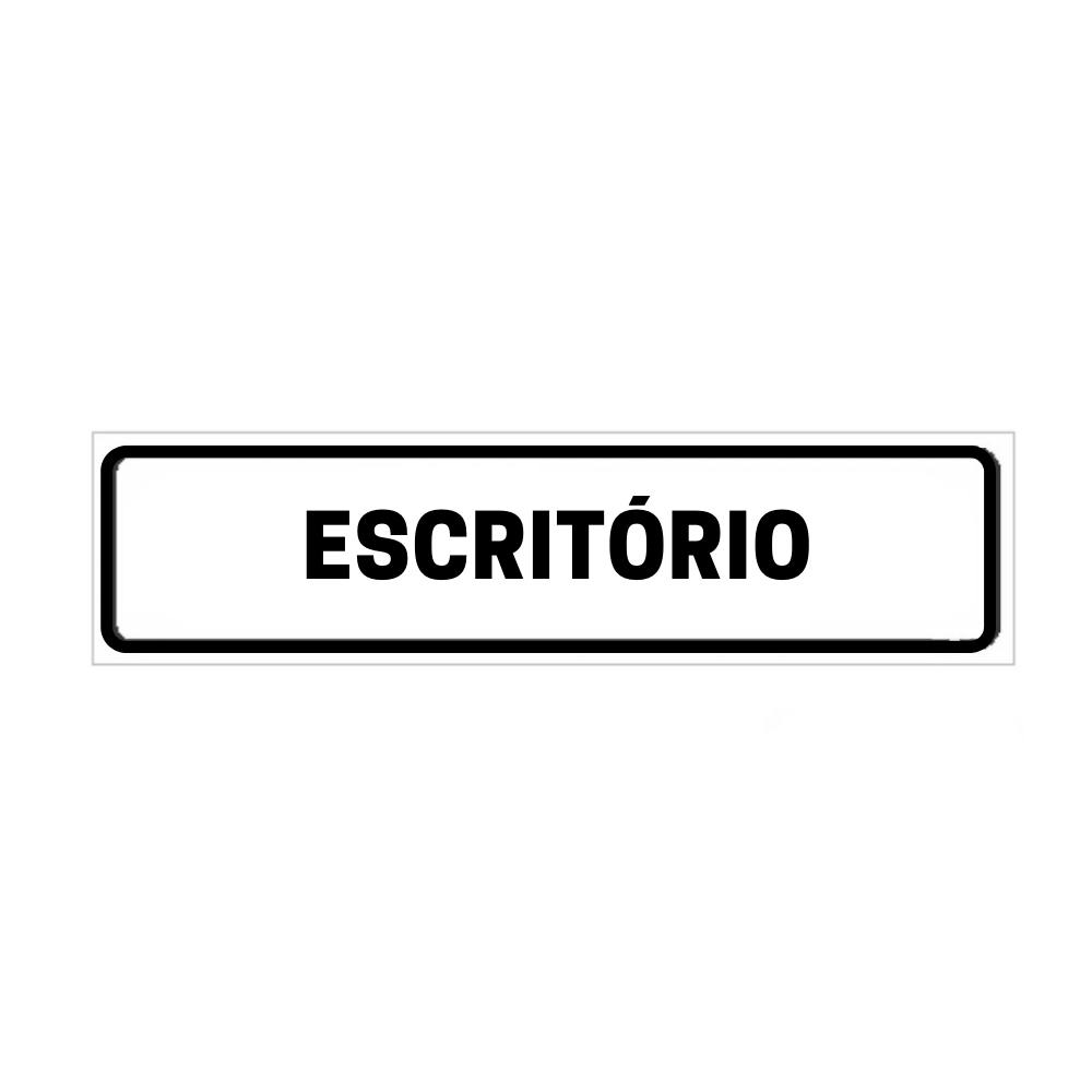 Placa de Identificação para Edifício Escritório Pvc 1Mm 19X6Cm ...