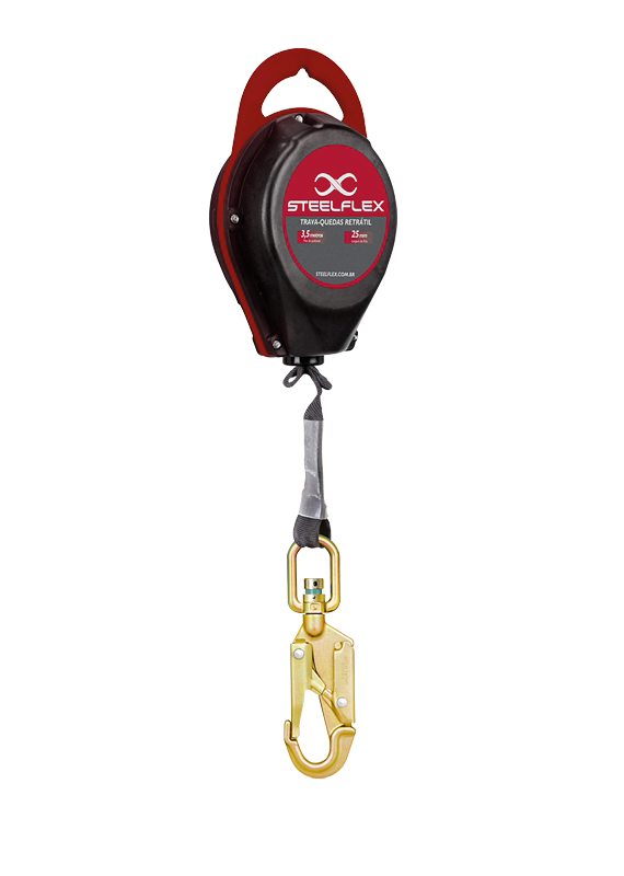 Trava-Queda Retrátil de Fita 3,5 Metros Stf Cqtq0173 Steelflex | Multiseg