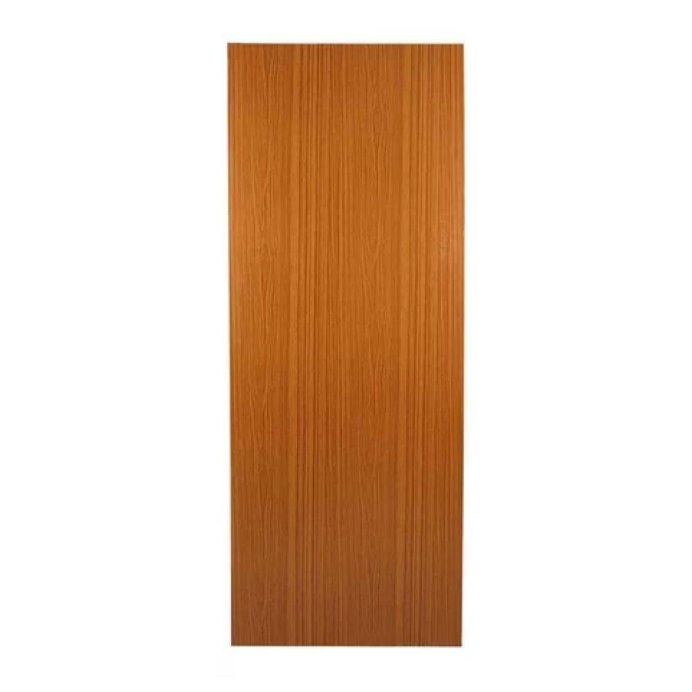 Porta Interna Lisa Envernizada Mogno Com Furo 80cm Oferta